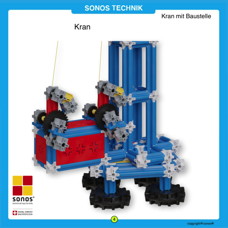 Kran mit Baustelle (ca. 60 cm hoch) - 405 SONOS - Sonos-Kids.com