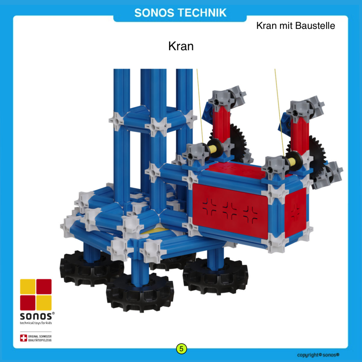 Kran mit Baustelle (ca. 60 cm hoch) - 405 SONOS - Sonos-Kids.com